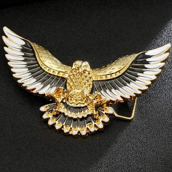 Accessories | New Silver And Gold Owl Bird Eagle Belt Buckle ...